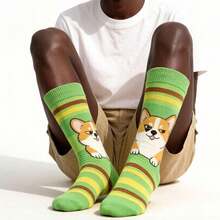 1 Pair Unisex Mid-Calf Socks, Soft Comfortable Moisture-Wicking ...