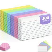 1/3/6Pcs Colored Index Cards 3 X 5 Inch Ruled Index Cards, Flash Cards ...