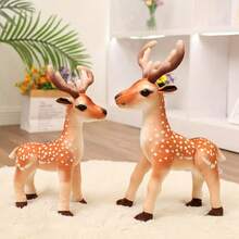 1pc Realistic Sika Deer Plush Doll, Fun Standing & Lying Sika Deer ...