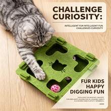 Colorful Felt Maze Cat Toy With Bell. It Entertains Cats, Boosts ...
