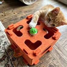 Colorful Felt Maze Cat Toy With Bell. It Entertains Cats, Boosts ...