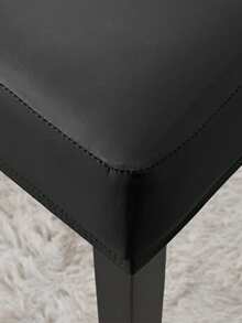 1pc Black Waterproof PU Chair Cover, Easy To Clean! Water-Resistant ...