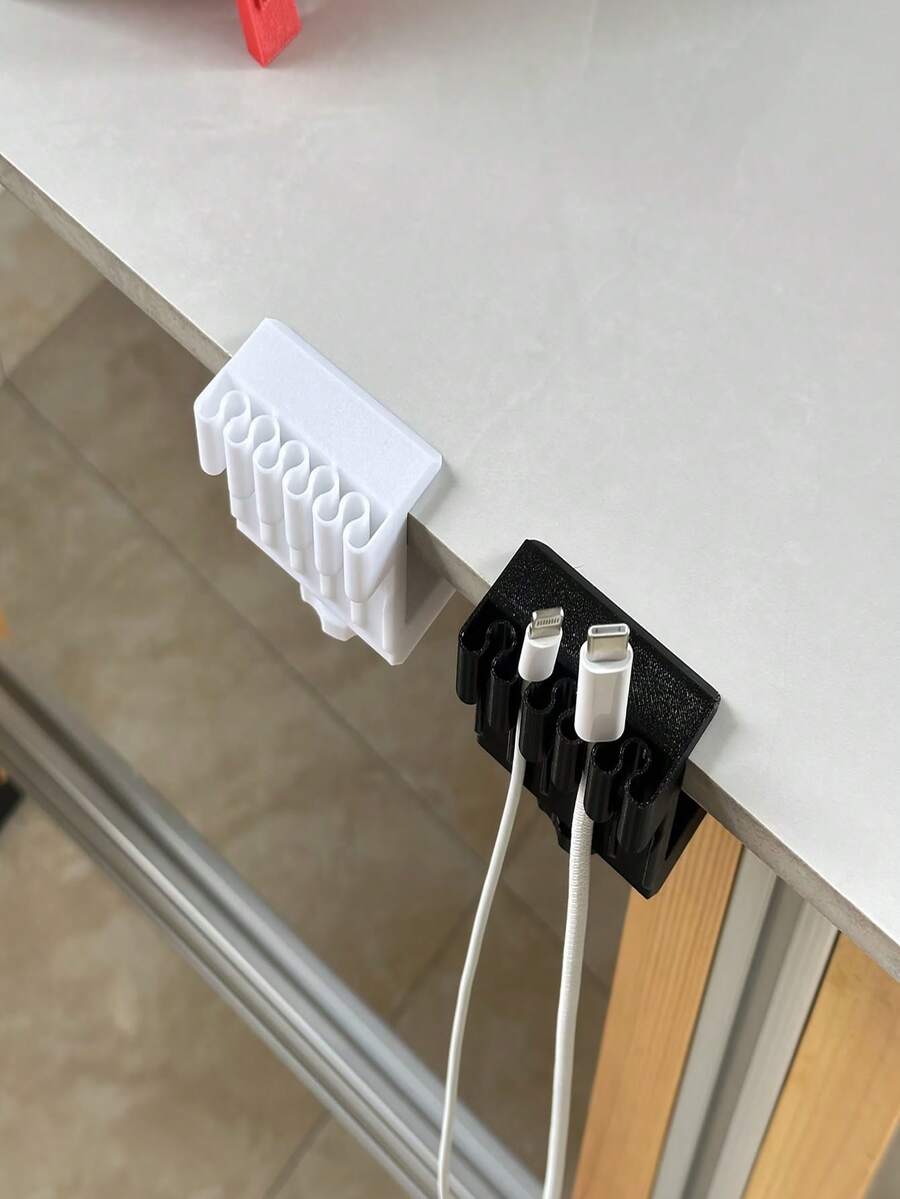 3D Printed PLA Material Desktop Data Cable Fixing Clip, Desktop ...