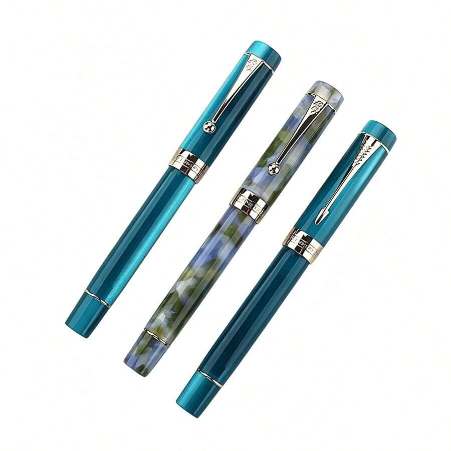 Luxury Jinhao 100 Fountain Pen Macaron Marbled Transparent Barrel Gold ...