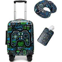 Kids Carry-On Luggage Set, Boys Small Hard Shell Rolling Suitcase ...