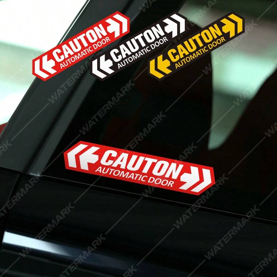 2pcs Caution Do Not Touch & Pull Automatic Door Open Car Decals ...