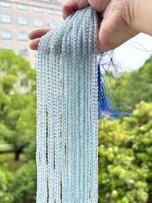 Premium 7A Grade Natural Aquamarine Round Beads, Ice-Clear Light Blue ...