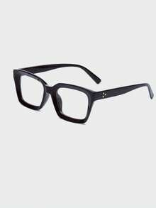 1 Pair Of Women's Plastic Square European And American Fashion Coarse ...