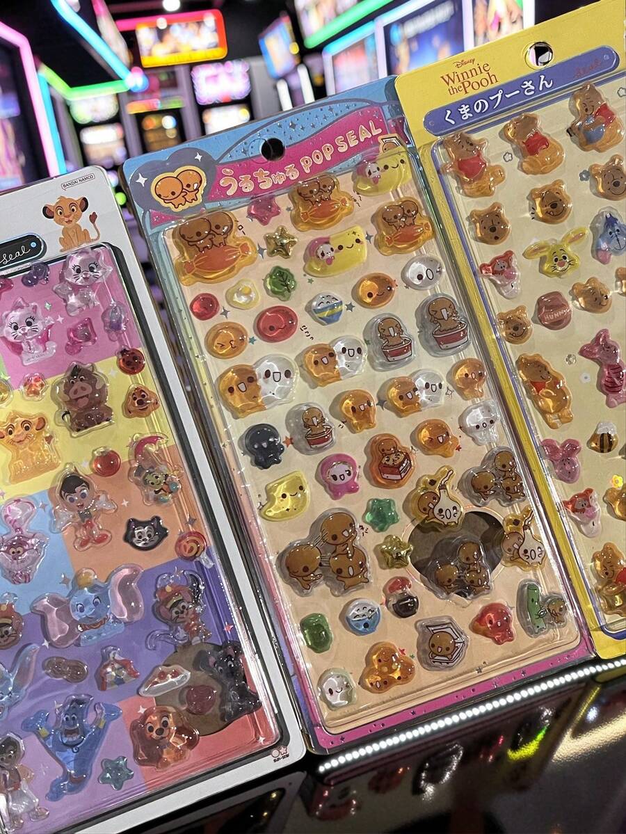 3D Fun Japanese Anime Style Stickers, Solid Color Strong Self-Adhesive ...