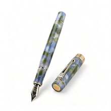 Luxury Jinhao 100 Fountain Pen Macaron Marbled Transparent Barrel Gold ...