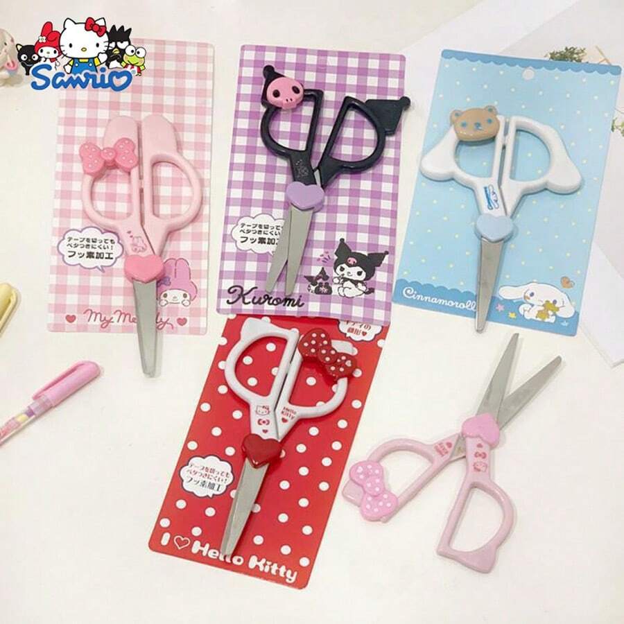 1/2pcs Stainless Steel Scissors, Cute Stationery Craft Scissors, Multi ...