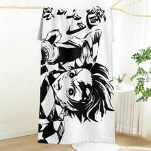 Kimetsu No Yaiba Anime Font Print Super Absorbent Large Bath Towel For ...