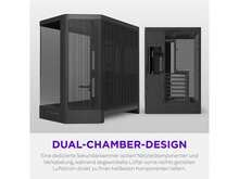 H6 (2026) Compact Dual-Chamber ATX Case All Black | SHEIN USA