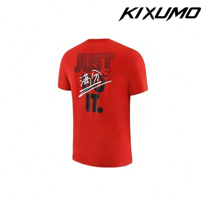 Nike Sportswear Logo Print Short Sleeve T-Shirt University-Red Tops Men ...