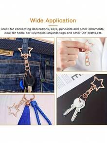 10/20/40pcs Star-Shaped Spring Keychains (5/10/20pcs Star Keychains And ...