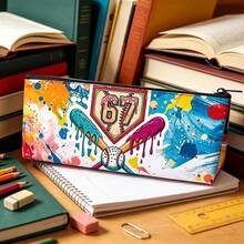 SEVEN 67 Anime Pencil Case | Large Capacity Zippered Storage Bag ...