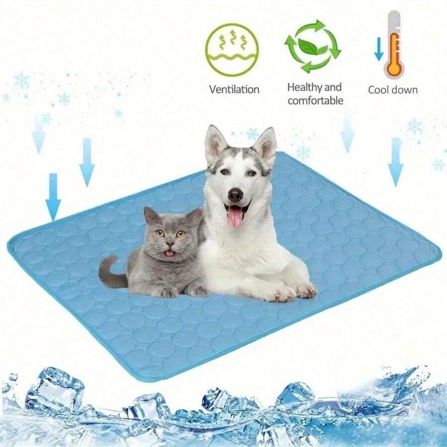 Cooling Mat For Dogs And Cats: Breathable, Washable Polyester Fiber ...
