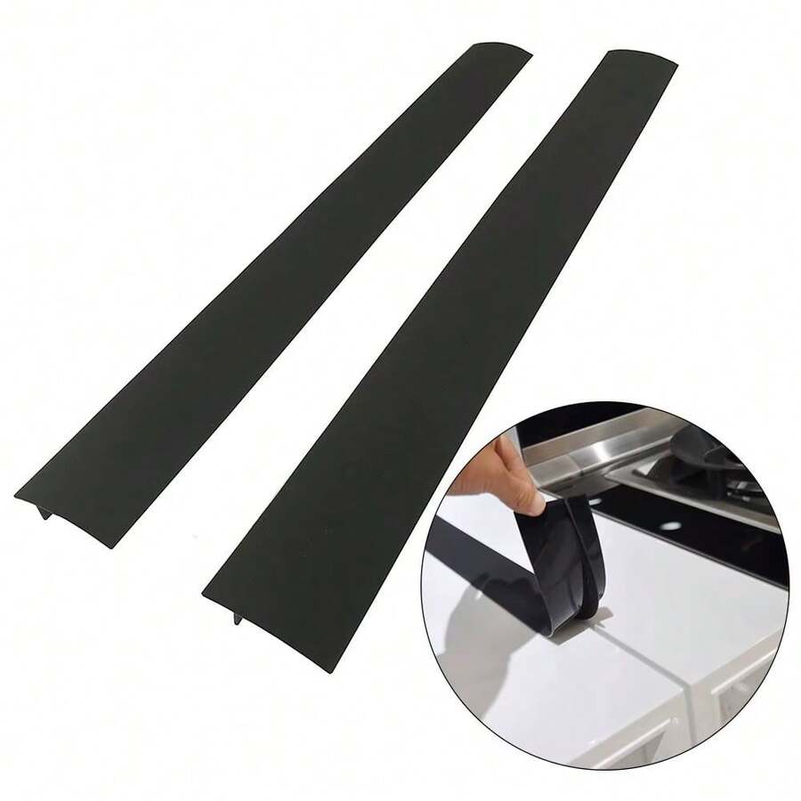 2pcs Kitchen Counter Gap Sealing Strip, Oil Resistant Silicone Stove ...