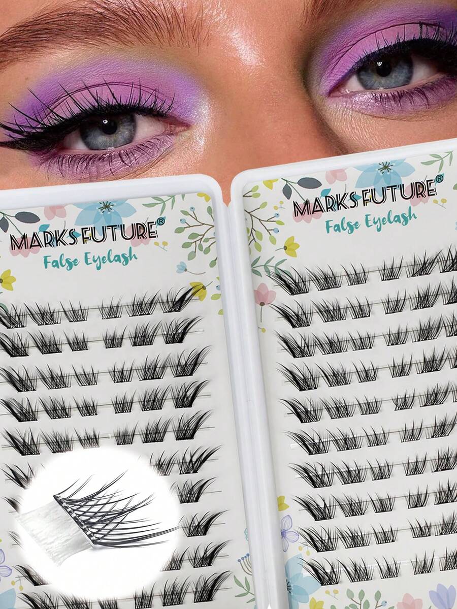 120 Clusters Cat Eye And Fox Eye Style Self-Adhesive False Eyelashes, 9 ...