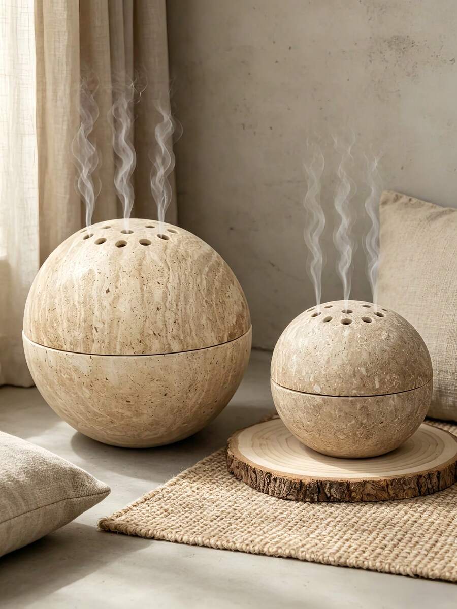 1pc Round Incense Burner, With Its Wabi-Sabi Style And Zen Aesthetic ...