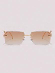 Visivana 1 Pc Unisex Stylish Metal Frameless Gradient Light Brown ...