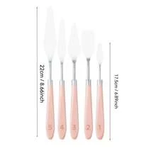 5pcs Pink Handle Palette Knife Stainless Steel Painting Knife Set ...