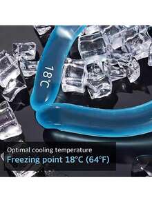 1pc Summer Cooling Neck Ring Ice Pack, Wearable Ice Neck Wrap Hanging ...