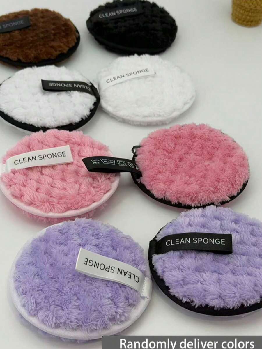2/4/8/10pcs Pine Grid Lazy Water-Cleansing Makeup Remover Puff ...