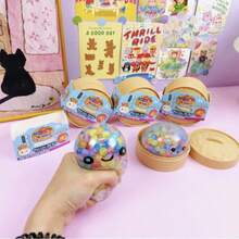 Dreamy Bun Squeeze Toy With Music, Colorful Water Drop Stress Ball ...