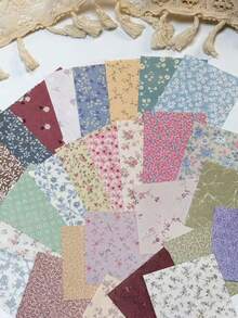 1 Pacote com 30 Folhas de Papel Decorativo Floral Retrô para Diário ...