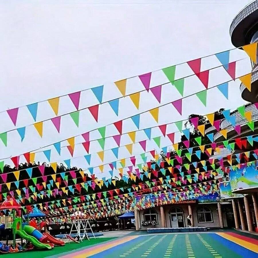 50m/80m Multicolor Triangular Bunting Flags, 2026 World Cup Flags, Fan ...