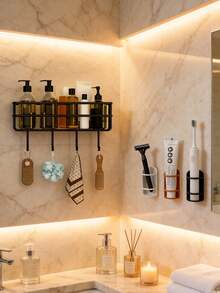 Horn-Shaped Hook Wall-Mounted Storage Rack For Kitchen Corner, Bathroom ...