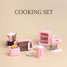 Mini Kitchen Cooking Toy Set, Realistic Small Home Appliances, DIY Role ...