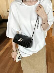 Vintage Fashion Chain Small Square Bag Minimalist Shoulder Bag Women's ...