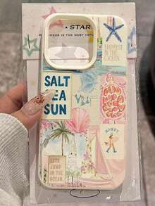 1 White Lychee Texture Matte Blue Jellyfish Pattern Phone Case ...