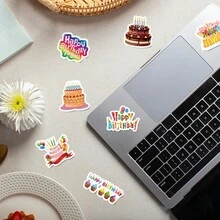 50 Peças Adesivos de Feliz Aniversário, Adesivos Estéticos, Adesivos de ...