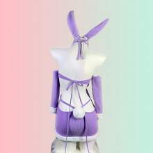 COS Sexy Purple Bunny Outfit With Bunny Ear Halter Neck And Hollow ...