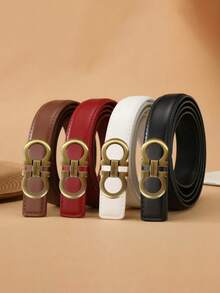 Women's Figure-8 Buckle Casual Versatile Thin Belt Korean Style Ins ...