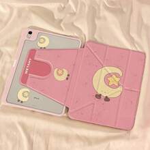 1pc Pink Moon & Star Multi-Fold Tablet Protective Case For IPad 11 (A16 ...