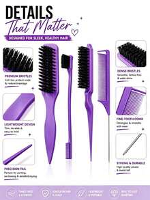 ABS Resin Pointed Tail Handle Smooth Hair Comb, For Hairline Styling ...