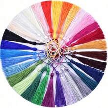 100PCS Handmade Small Tassel Pendants, Tassel Charms, Bookmark ...