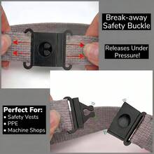 RoYishi Black Plastic Safety Breakaway Buckle Adjustable Strap Buckle ...
