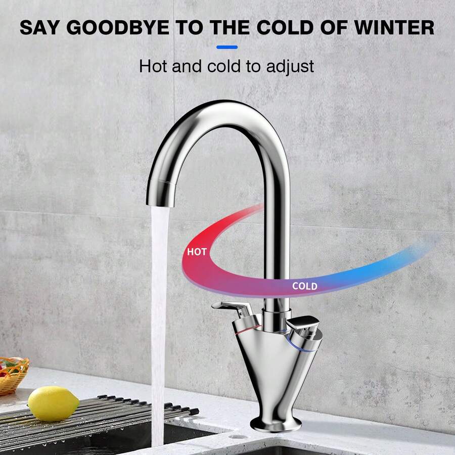 Kitchen Mixer Tap Traditional With Swivel Spout Monobloc Basin Taps ...