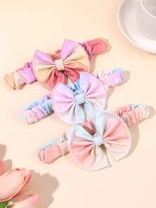 3pcs Gradient Bow Headband For Baby Rainbow Color Hair Band For Summer ...