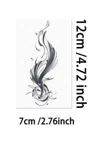 Sketch Fish Butterfly Spine Temp Tattoos, Matte, Arm Back, Lasts 7-14 ...