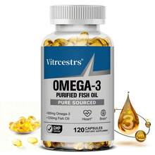 Balanced Omega-3 Dietary Pills 120ct, Sourced Pure Fish Oil With EPA ...