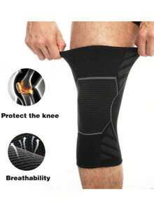 Black Summer Sports Knee Pads Thin Running Basketball Dance Fitness Men ...