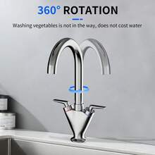 Kitchen Mixer Tap Traditional With Swivel Spout Monobloc Basin Taps ...