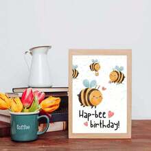 Birthday Card With Envelope - "Hap-Bee Birthday" Birthday Card ...