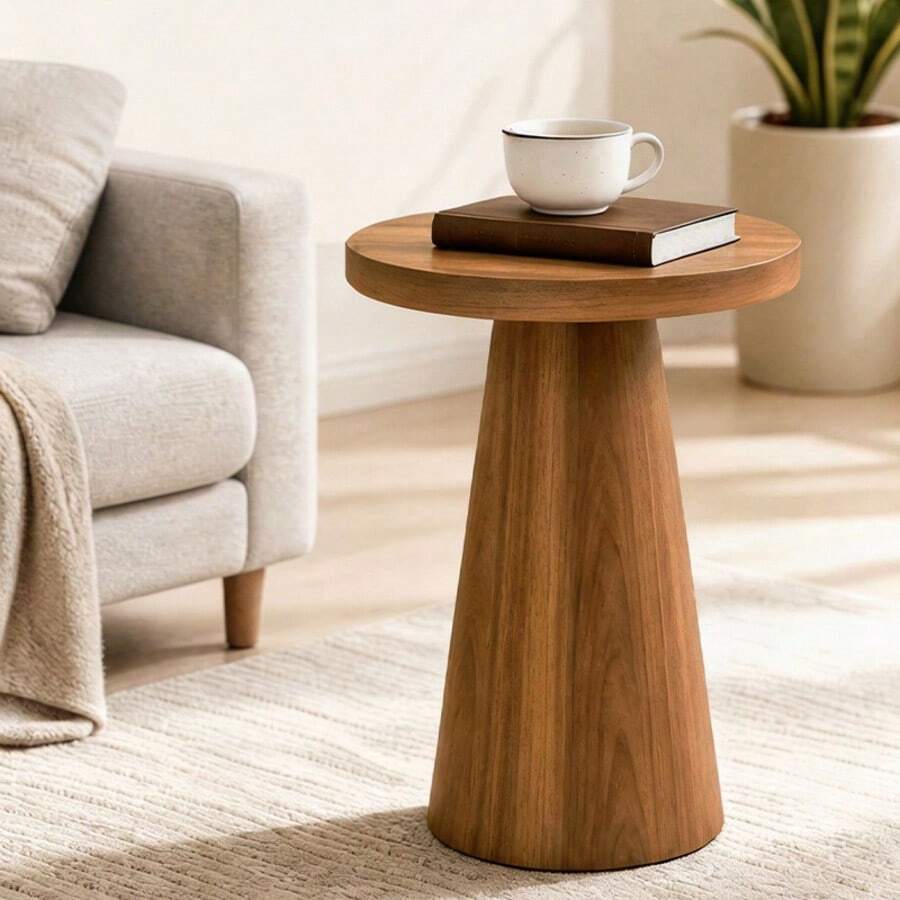 Round Decorative Base Side Table, Compact Side Table Coffee Table ...